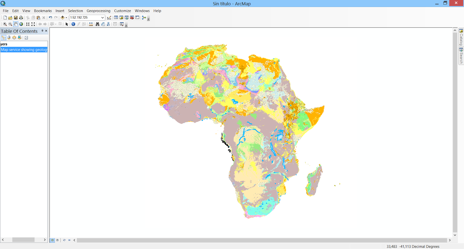 Load Geology WMS servers from around the world using ArcGIS