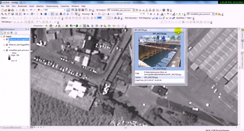 Geotagged photos to points using ArcGIS