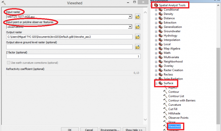 How to generate Viewsheds using ArcGIS
