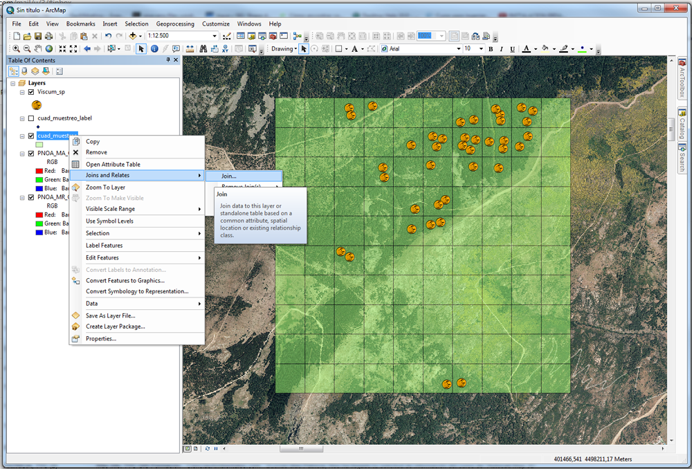 Application of ArcGIS 10 for fauna and vegetation sampling