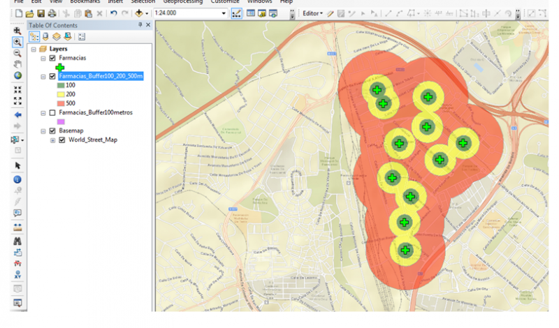 Calculating Service Areas in ArcGIS
