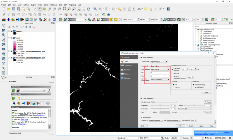 Simple methodology for water data extraction using QGIS and Sentinel 2 ...