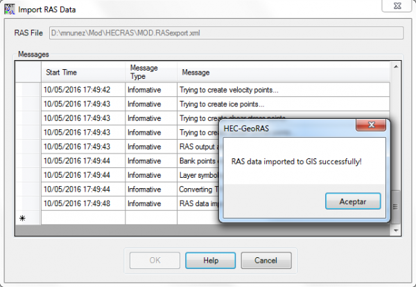 Frequent error while importing HEC-RAS data into ArcGIS (using GeoRAS)
