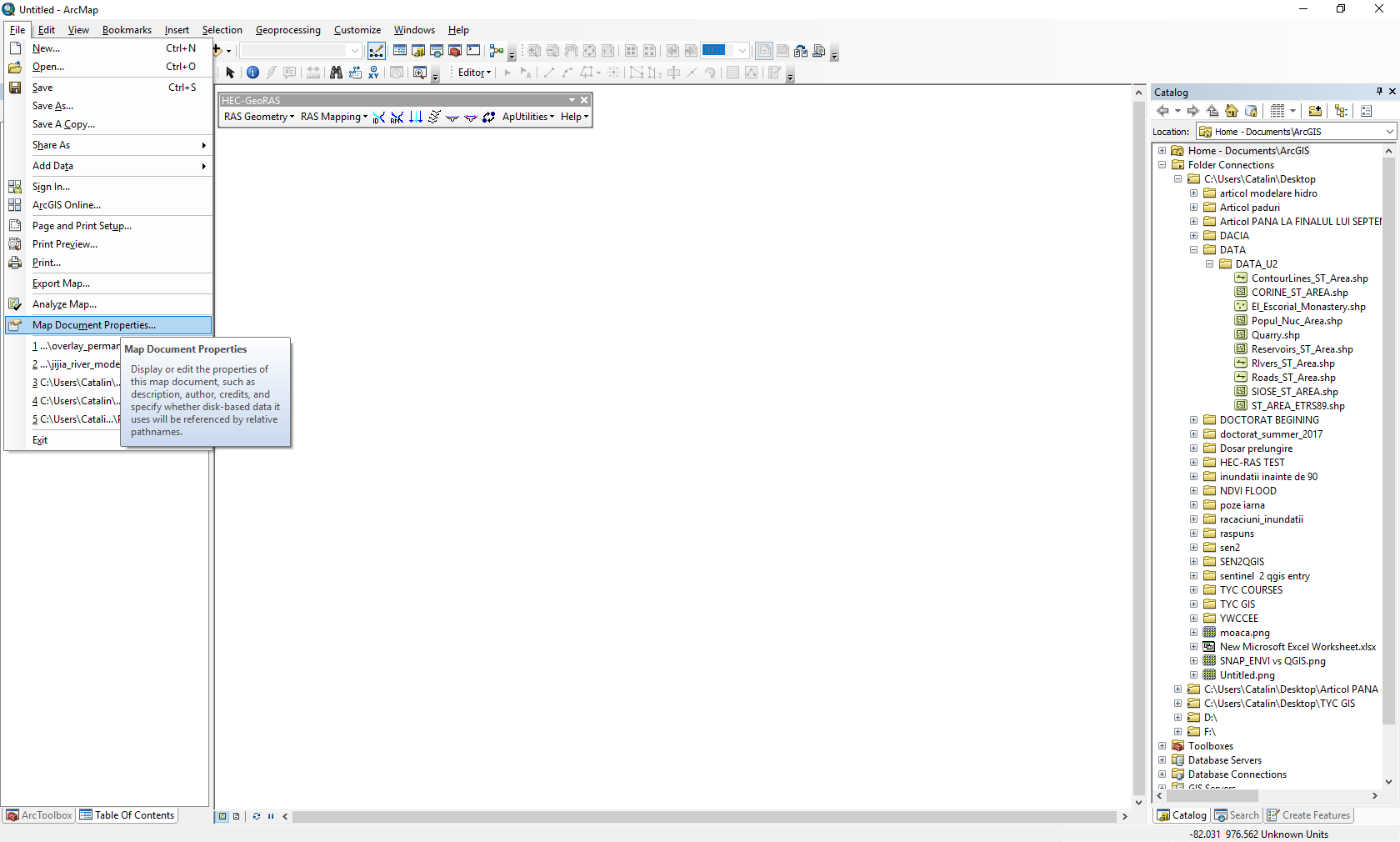 Frequent Error While Importing Hec Ras Data Into Arcgis Using Georas