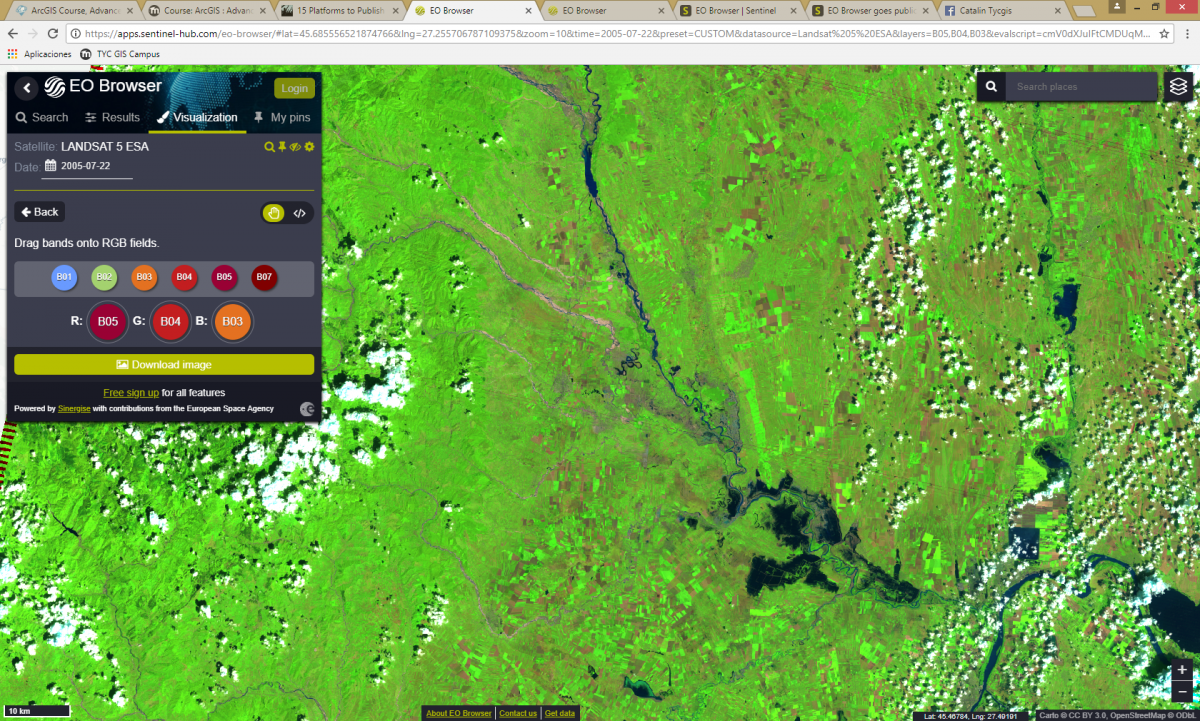 EO Browser a web tool for Earth observations