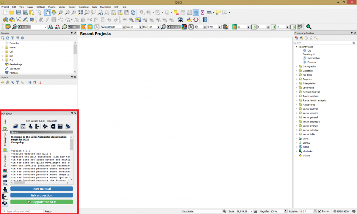 Using Semi-Automatic Classification Plugin with QGIS 3.0