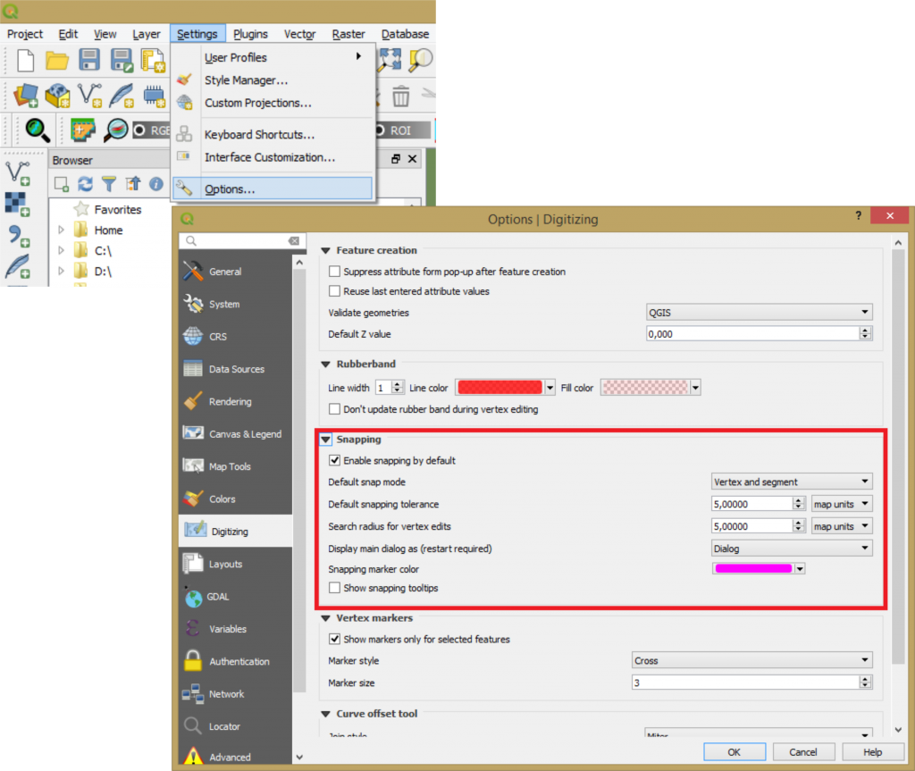 Editing vector layers in QGIS