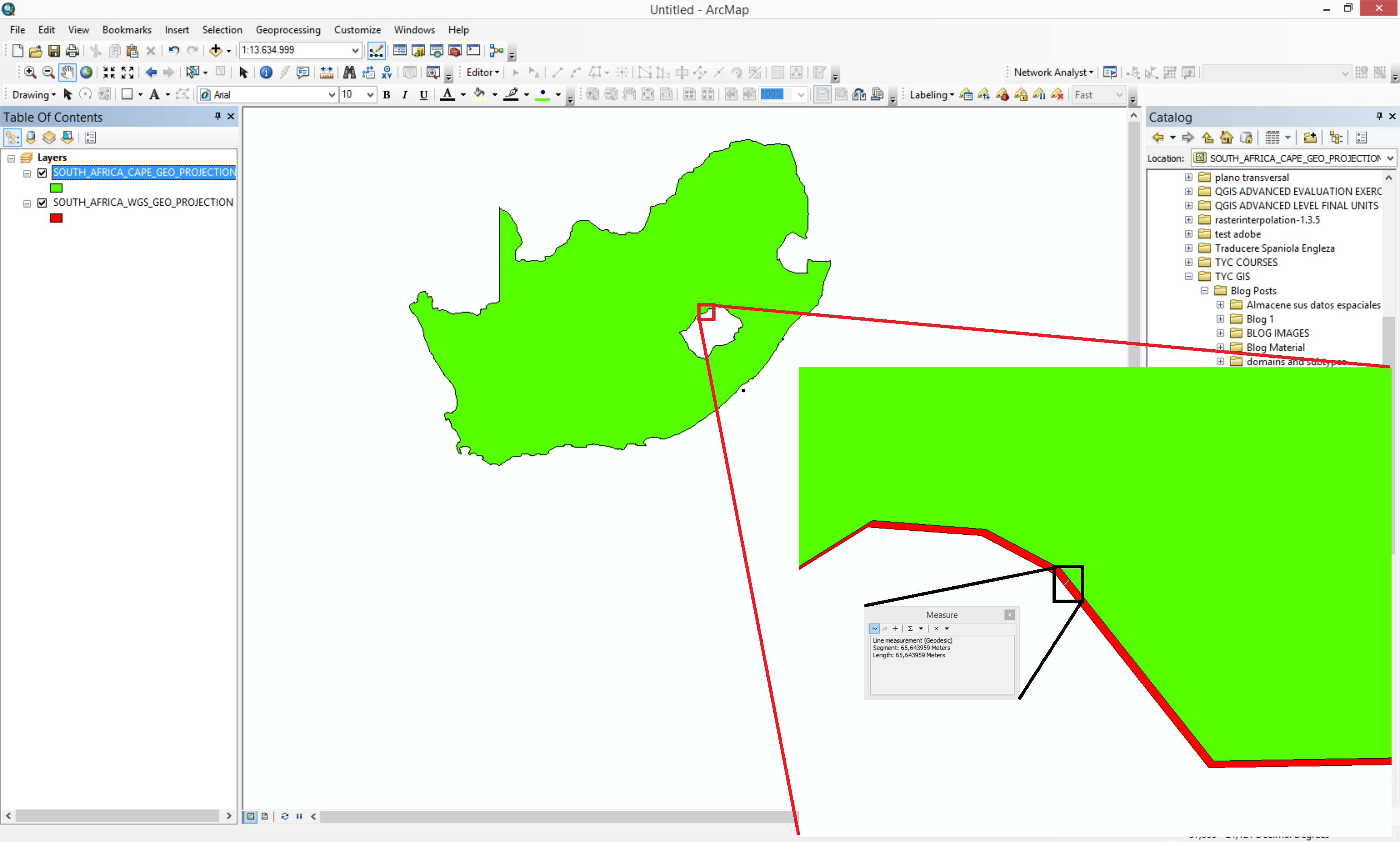 Simple Example On How To Work Properly With Coordinate Systems In Arcmap