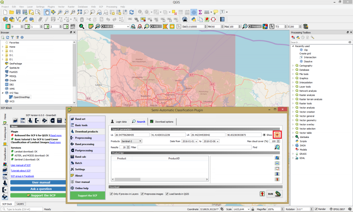 Using Semi-Automatic Classification Plugin with QGIS 3.0