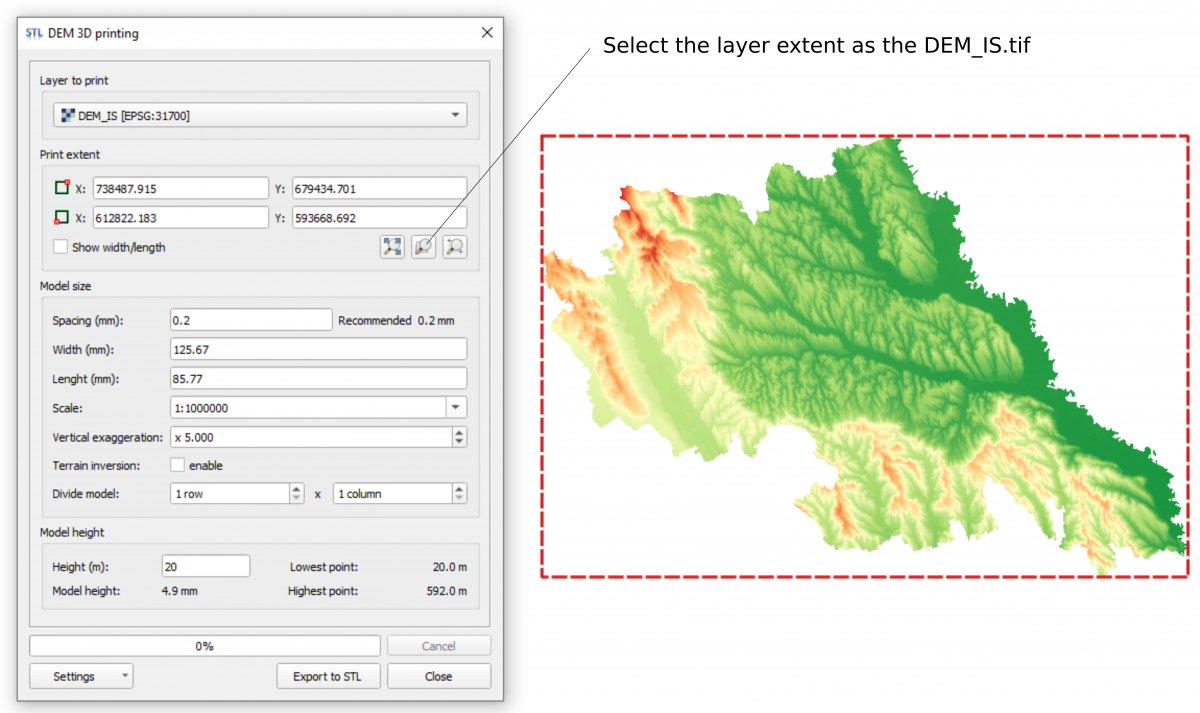 Easy way to export and print 3D DEMs