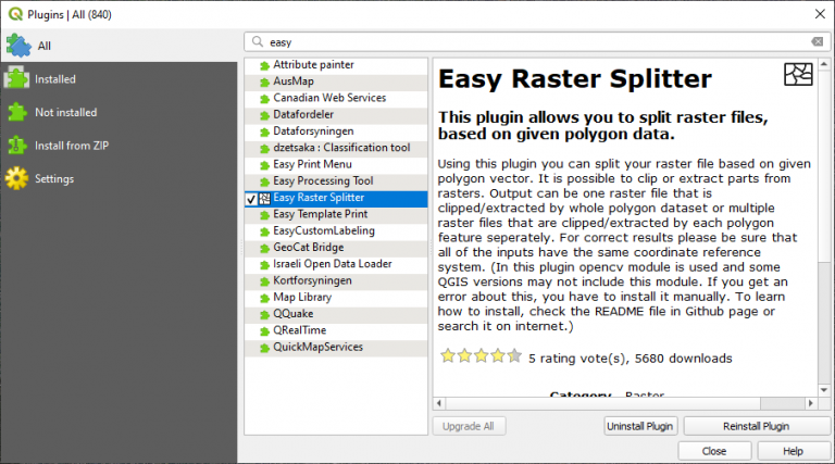 Easy way to manage big raster layers in QGIS | TYC GIS