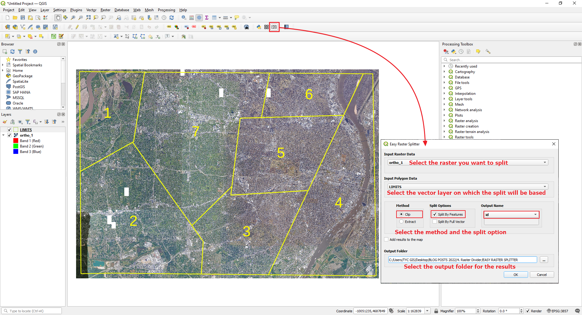 Easy way to manage big raster layers in QGIS (Raster divider and Easy ...