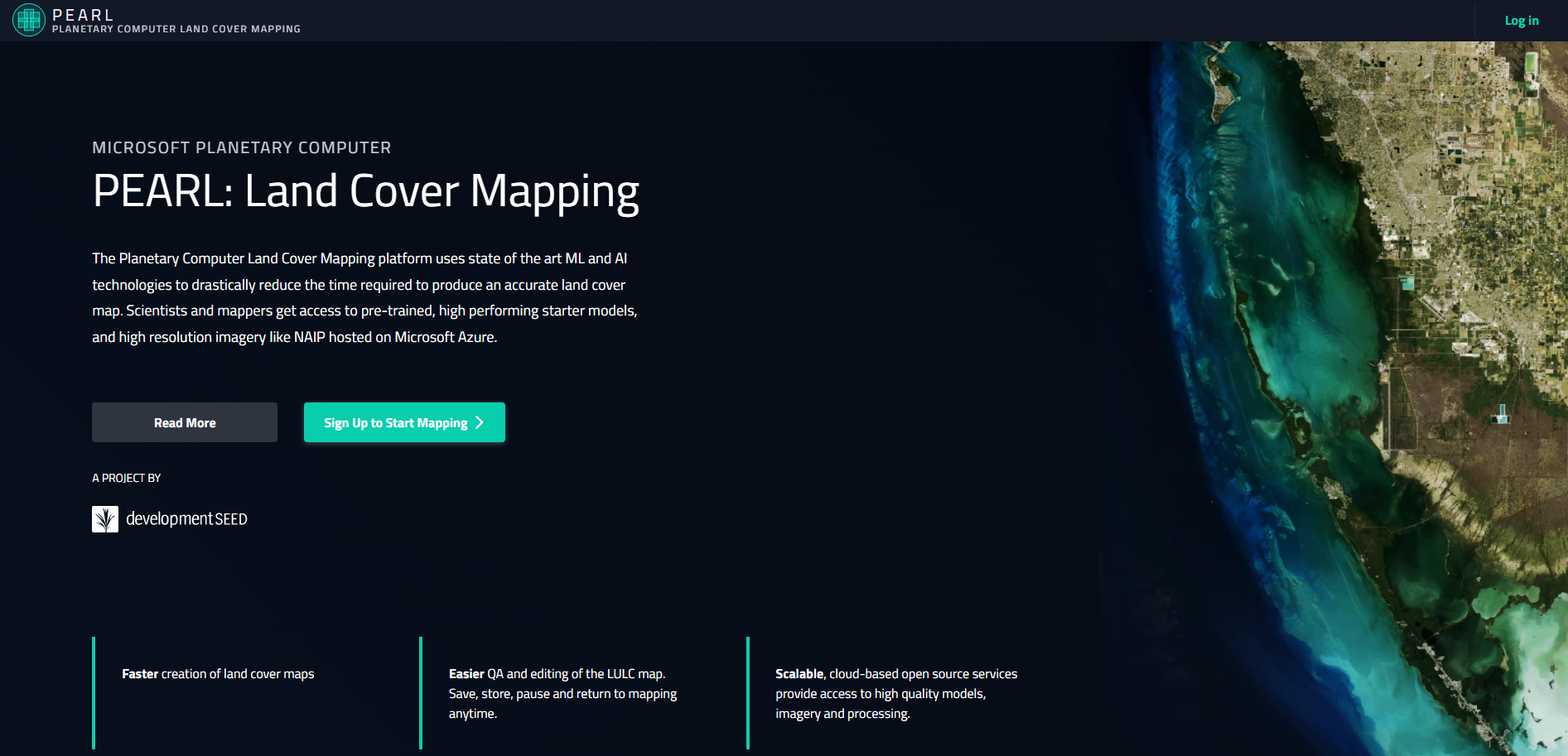 PEARL: ML and AI land cover mapping platform