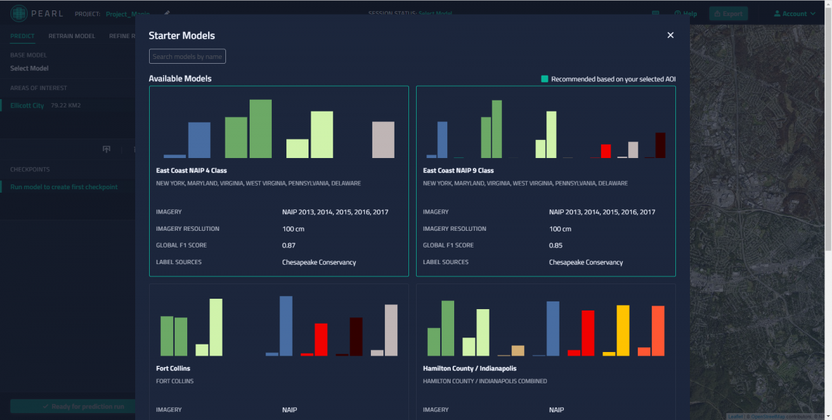PEARL: ML and AI land cover mapping platform
