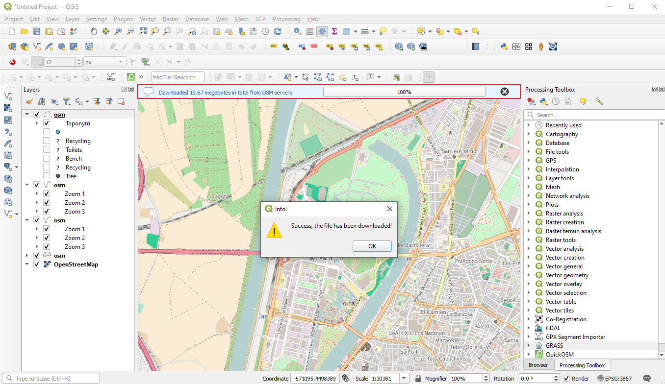 How to download OSM data while preserving the symbology