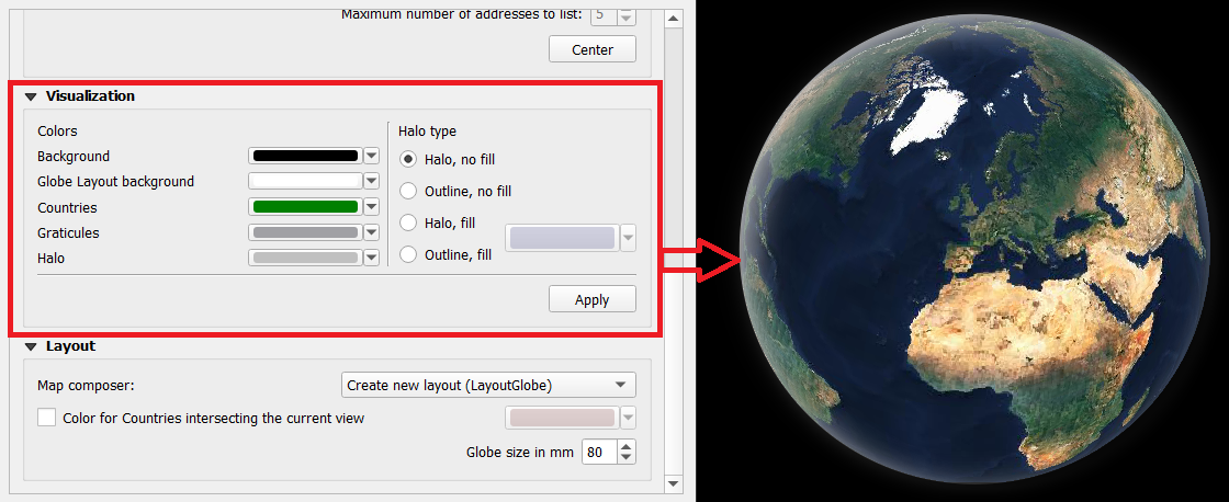 "Globe Builder" QGIS plugin