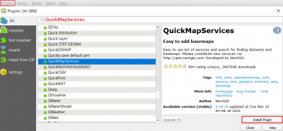 QuickMapServices Plugin – easy way to add basemaps in QGIS