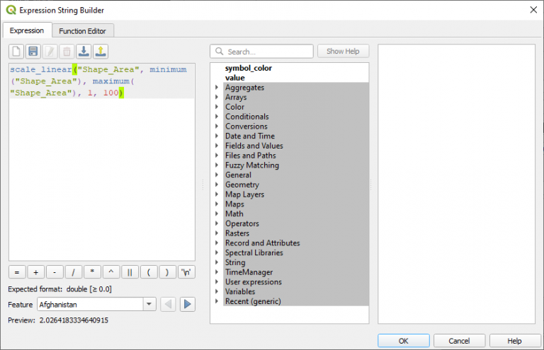 Attribute Value Dependent Label Sizes in QGIS?
